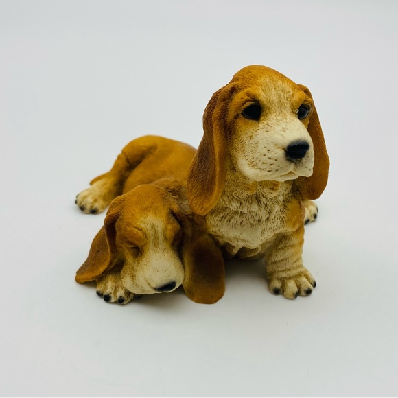 castanga | Art | Vintage 989 Bassett Hound Dogs Figurine Original By ...